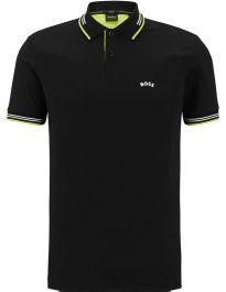 Boss Polo Zwart Paul Curved 50469245